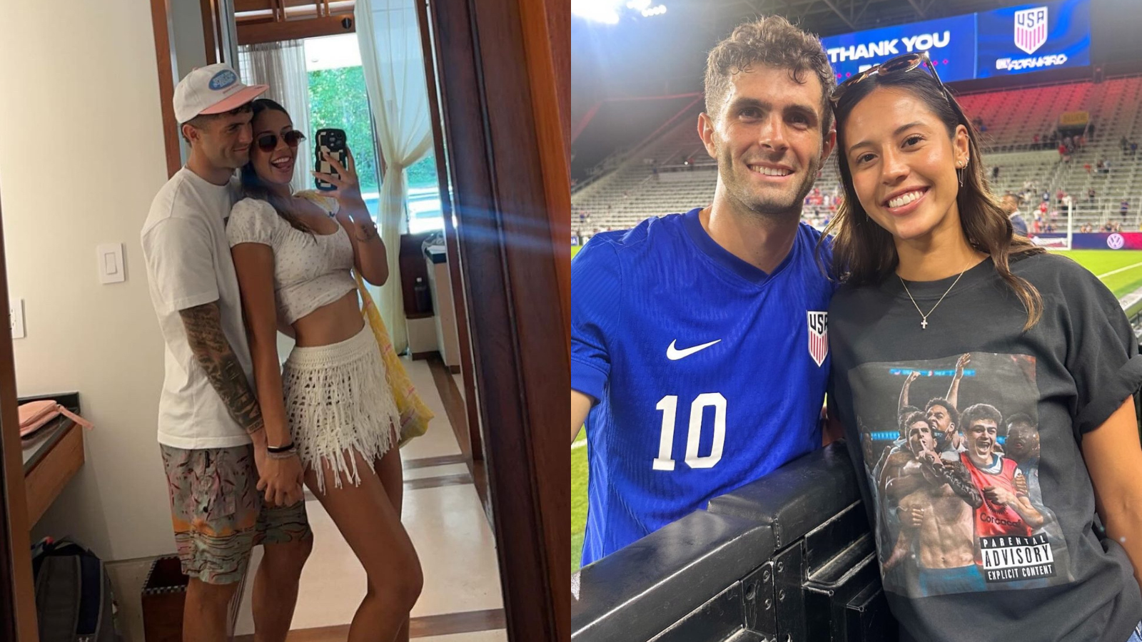 Christian Pulisic girlfriend Alexa Melton wears 'cold' t-shirt to USMNT game